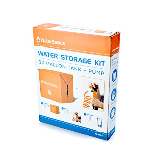 WaterBasics Emergency Water Storage Kit - Collapsible and Portable