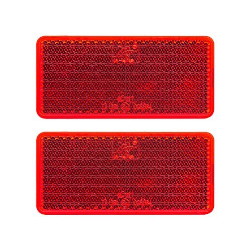 BSK 4" ECE Rectangular Red Stick-on reflectors - 2 - Pack : Amazon.in ...