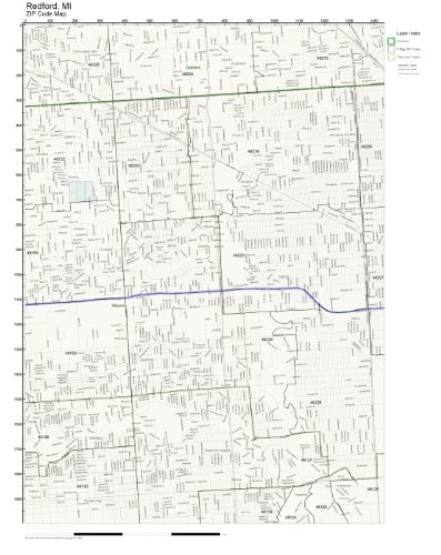 ZIP Code Wall Map of Redford, MI ZIP Code Map Not Laminated: Amazon.com ...