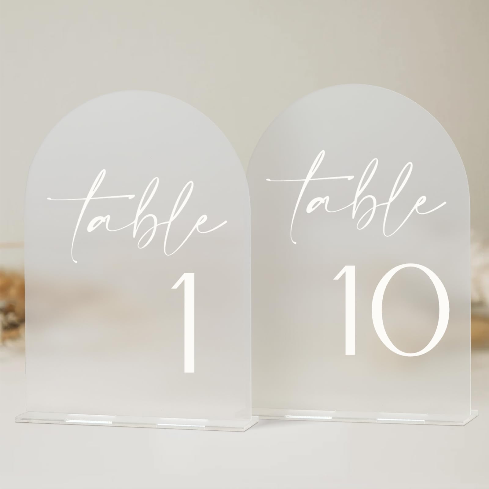 Amazon.com: HOODO Frosted Arch Acrylic Wedding Table Numbers 1-10 with ...