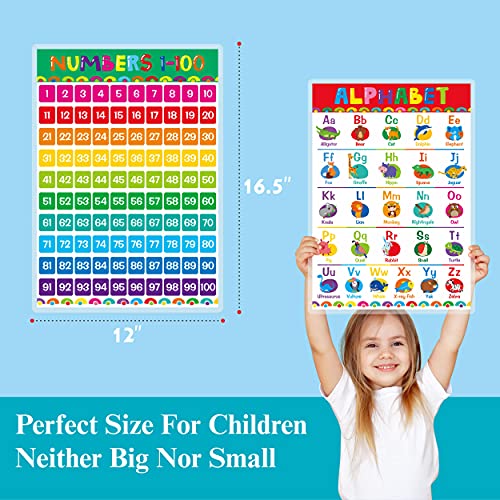 Snapklik.com : ERKE 2 Pack Laminated Educational Alphabet And 1-100 ...