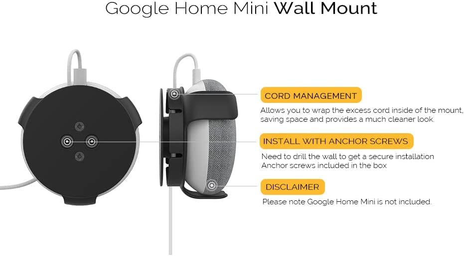 Google Speaker For Alexa Echo Dot 3rd / Google Home Mini Wall Mount ...