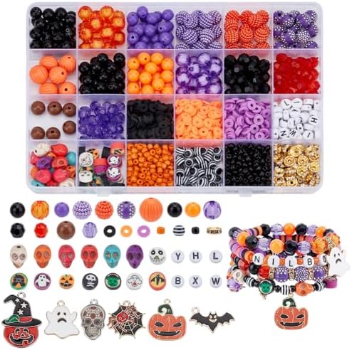 PH PandaHall Halloween Friendship Bracelet Kit, 1370+ Halloween Beads ...