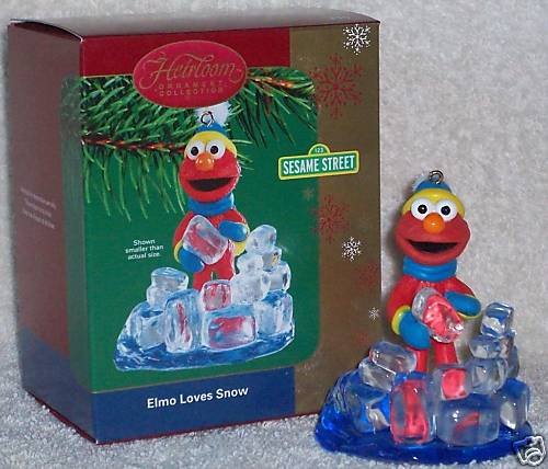 Sesame Street - Elmo Loves Snow 2004 Carlton Cards Christmas Ornament ...