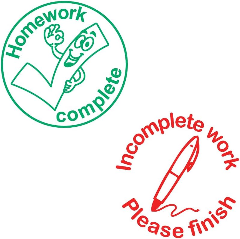 Incomplete Work, Please Finish Teacher Stamp. 22mm Quality, Reinkable ...