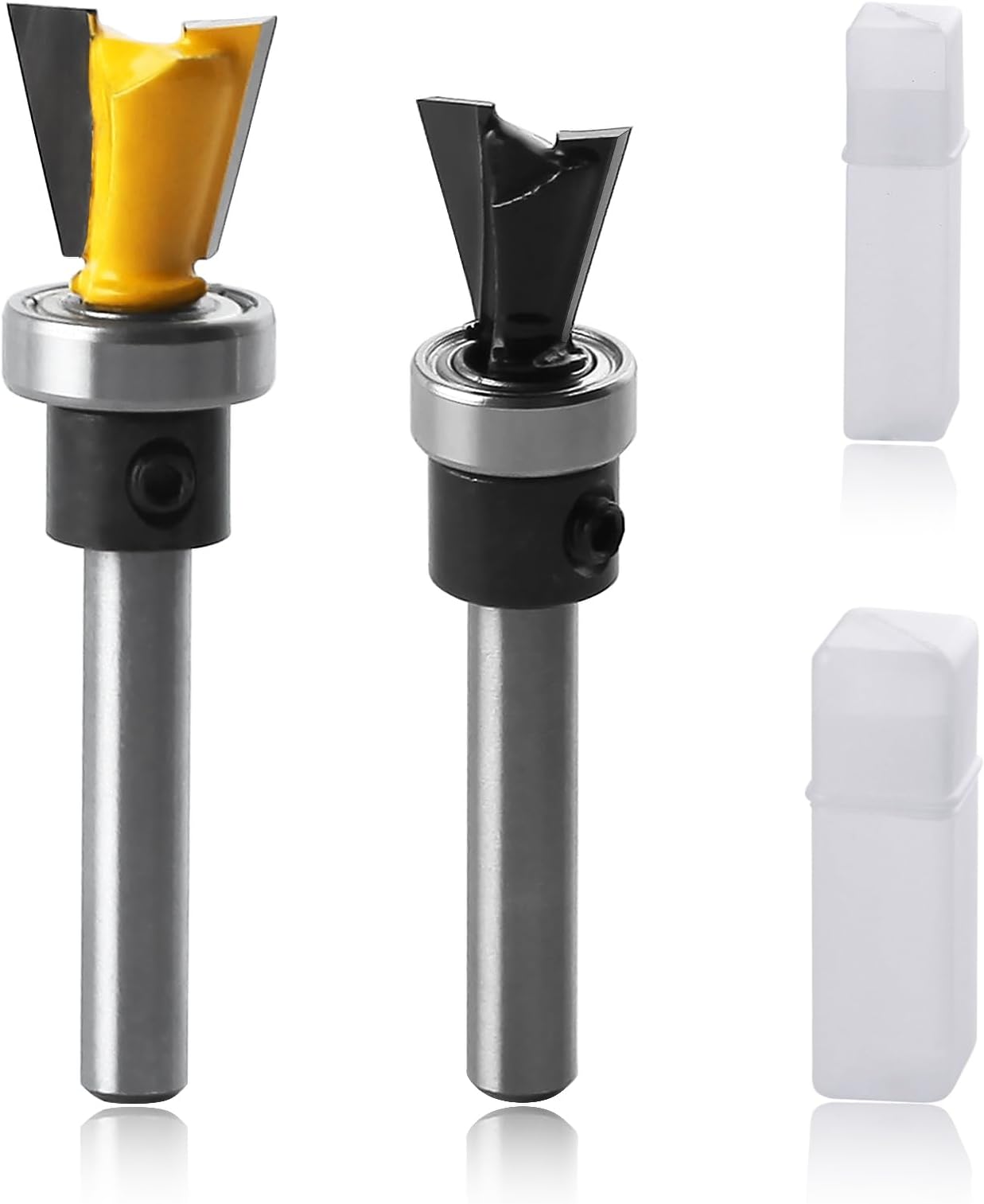 GOLD DEER 2PCS 1/4 Inch Shank Dovetail Joint Router Bit Set Dovetail ...