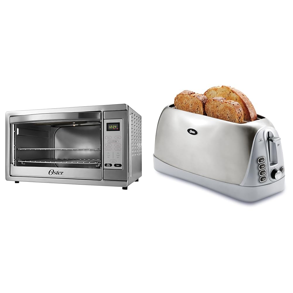 Oster Toaster Oven, 7-in-1 Countertop Toaster Oven, 10.5" x 13" Fits 2 ...