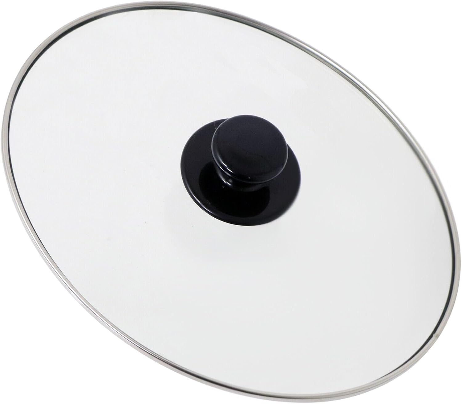 SPARES2GO Complete Oval Glass Lid & Knob Handle fits Russell Hobbs Slow ...