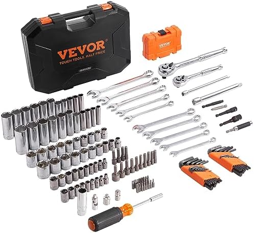 EPAuto Mechanics Tool Socket Set Drive Socket Wrench Ratchets, SAE ...