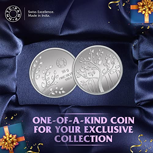 Buy MMTC-PAMP Banyan tree, 50 gm Pure Silver (999.9) Coin at Amazon.in