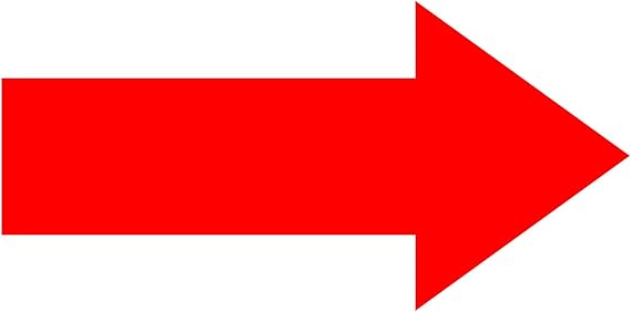 Amazon.com: Arrow Sticker Directional Decals 12x6 Inch 24 Pack Marking ...