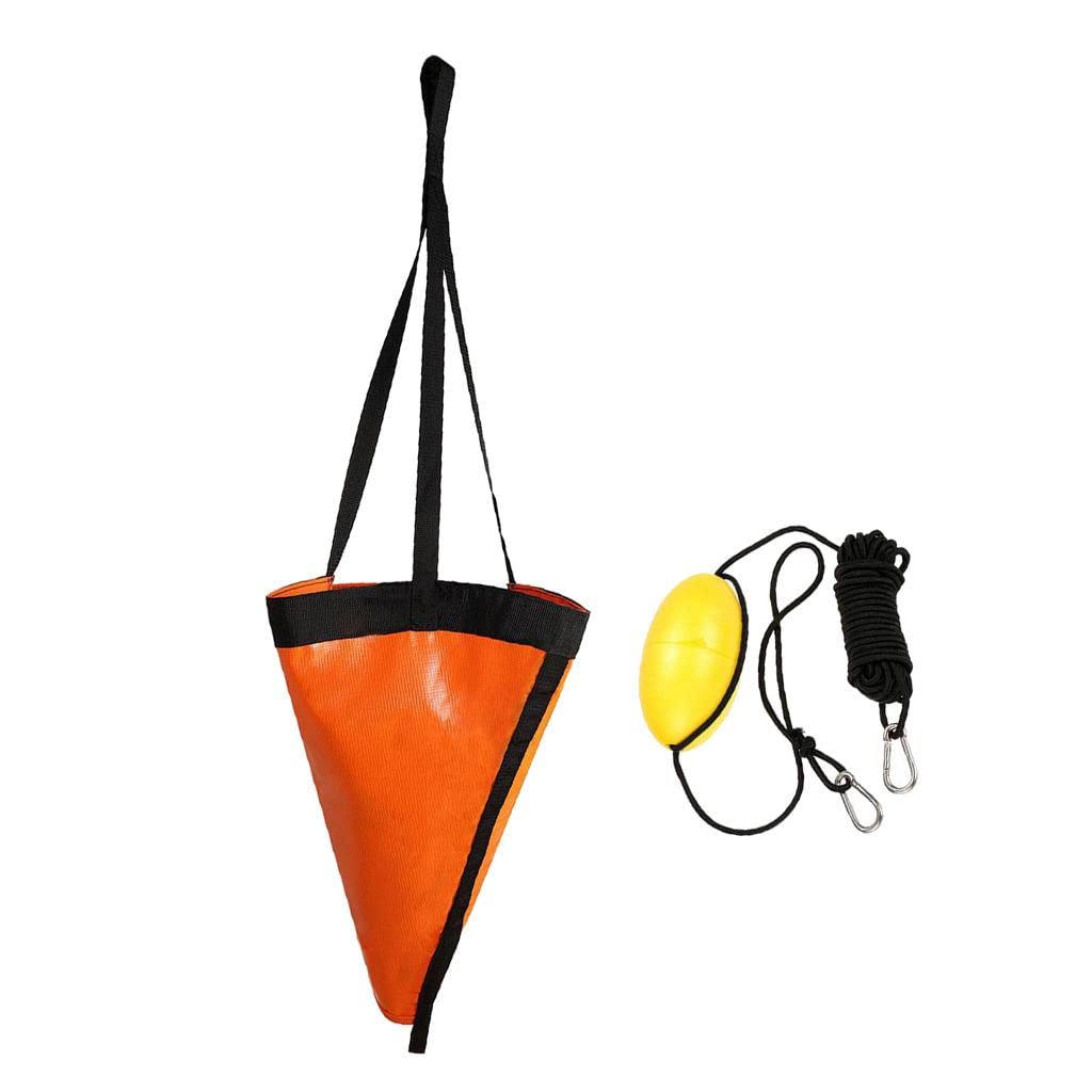 Lyla® Sea Anchor Drogue + PVC Kayak 24'' Drift Anchor Tow Rope Throw ...