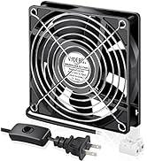 Amazon.com: WDERAIR Server Cooling 2 x 120mm Big Airflow Computer Fan ...