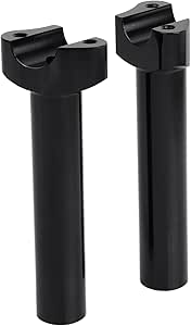 Amazon.com: SHMTOOL Black Aluminum 6" inch Tall Handlebar Risers Bottom ...