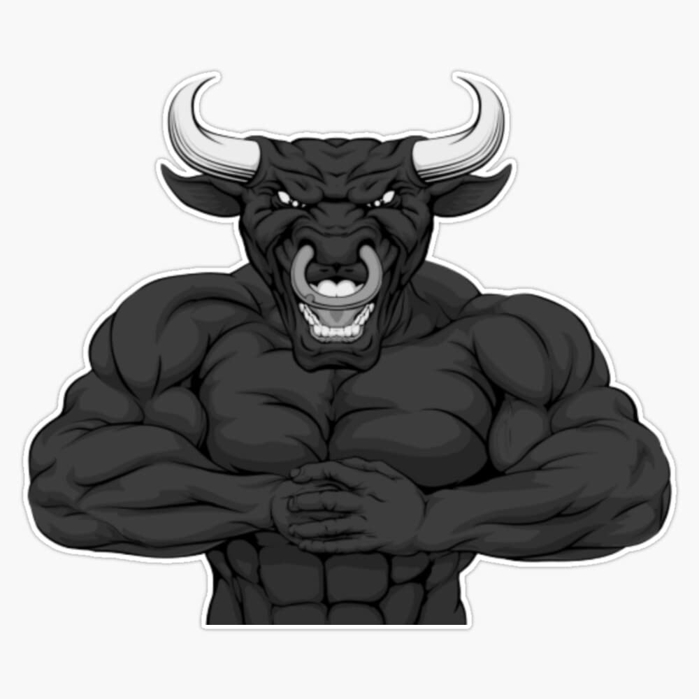 Amazon.com: Angry strong bull Sticker Bumper Sticker Vinyl Decal 5 ...