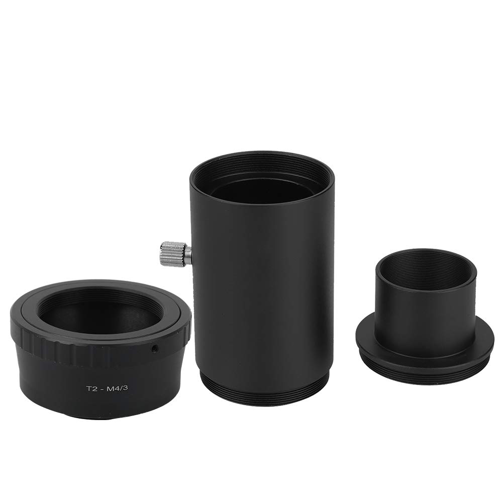 Black Aluminum Alloy T2 T‑Ring adapte Adapter Ring 1.25 in Photography ...