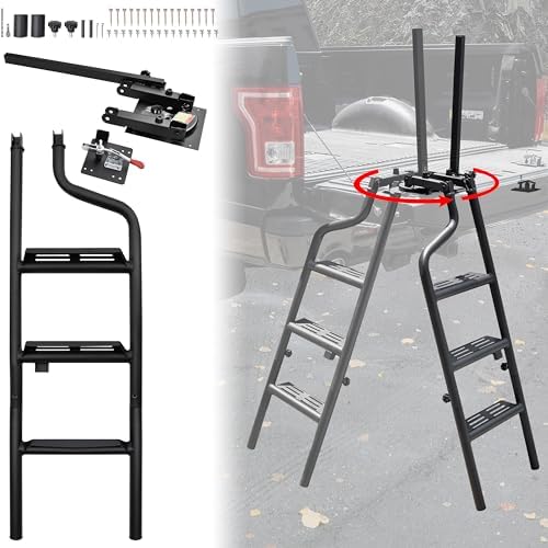 Amazon.com: KEWISAUTO Foldable Pickup Truck Tailgate Ladder, 42 ...