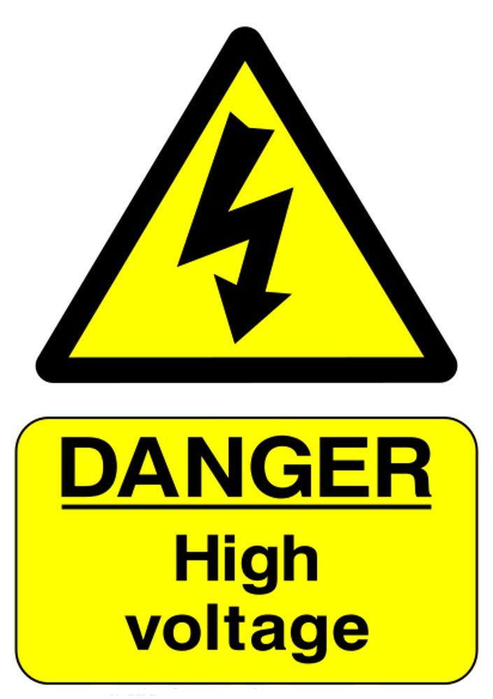 Buy Danger High Voltage Safety Hazard Toilet Mandatory Warning Caution ...