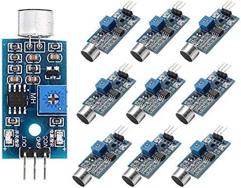 OSOYOO 10 Pcs Sound Sensor Microphone Sound Detection Module for Arduino Raspberry Pi 2 3 3B+ 4 ...