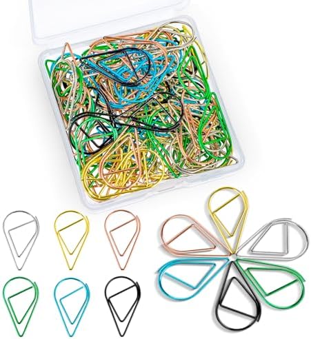 Colored Paper Clips 100 PCS Metal Paper Clips Multicolor Paperclips ...