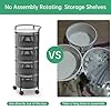 Plantex Kitchen Trolley with Wheels/Rotating Kitchen Storage Rack/Fruit ...