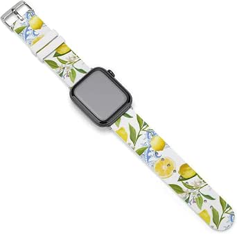 Amazon.com: Baroque Yellow Lemons Compatible with Apple Watch Band 38mm ...