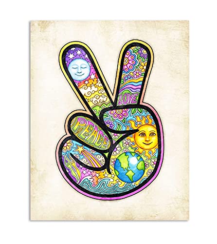 Trippy Peace Sign Drawings