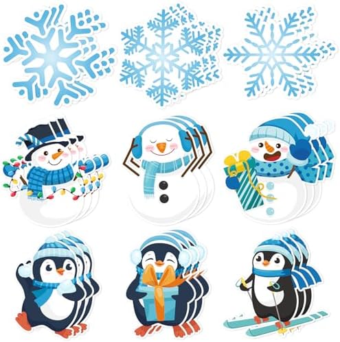 Amazon.com: Faccito 48 Pieces Winter Cutouts Winter Classroom Bulletin ...