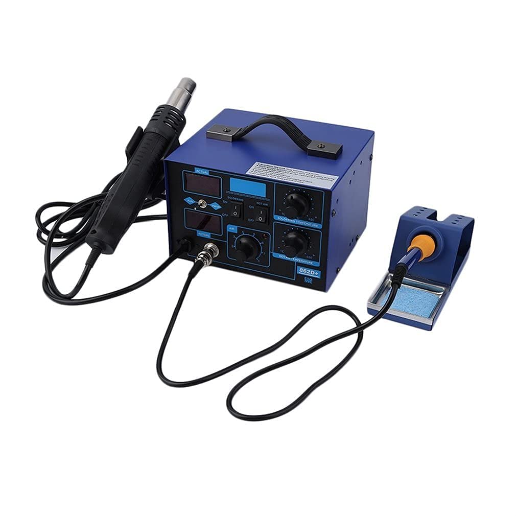 Buy Soldering Iron Hot Air Rework Station SMD 2 in 1 Digital Station ...