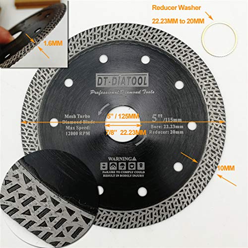 Snapklik.com : DT-DIATOOL Diamond Granite Blade 5 Inch For Marble ...