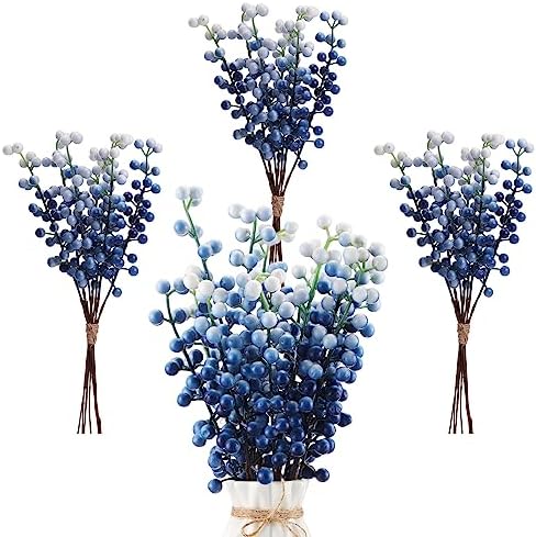Amazon.com: Crowye 40 Pcs 11.81 Inch Artificial Berry Stems Branches ...