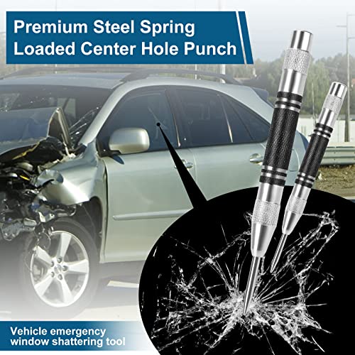 Snapklik.com : 2Pcs Heavy Duty Automatic Center Punch, 5 Premium Steel ...