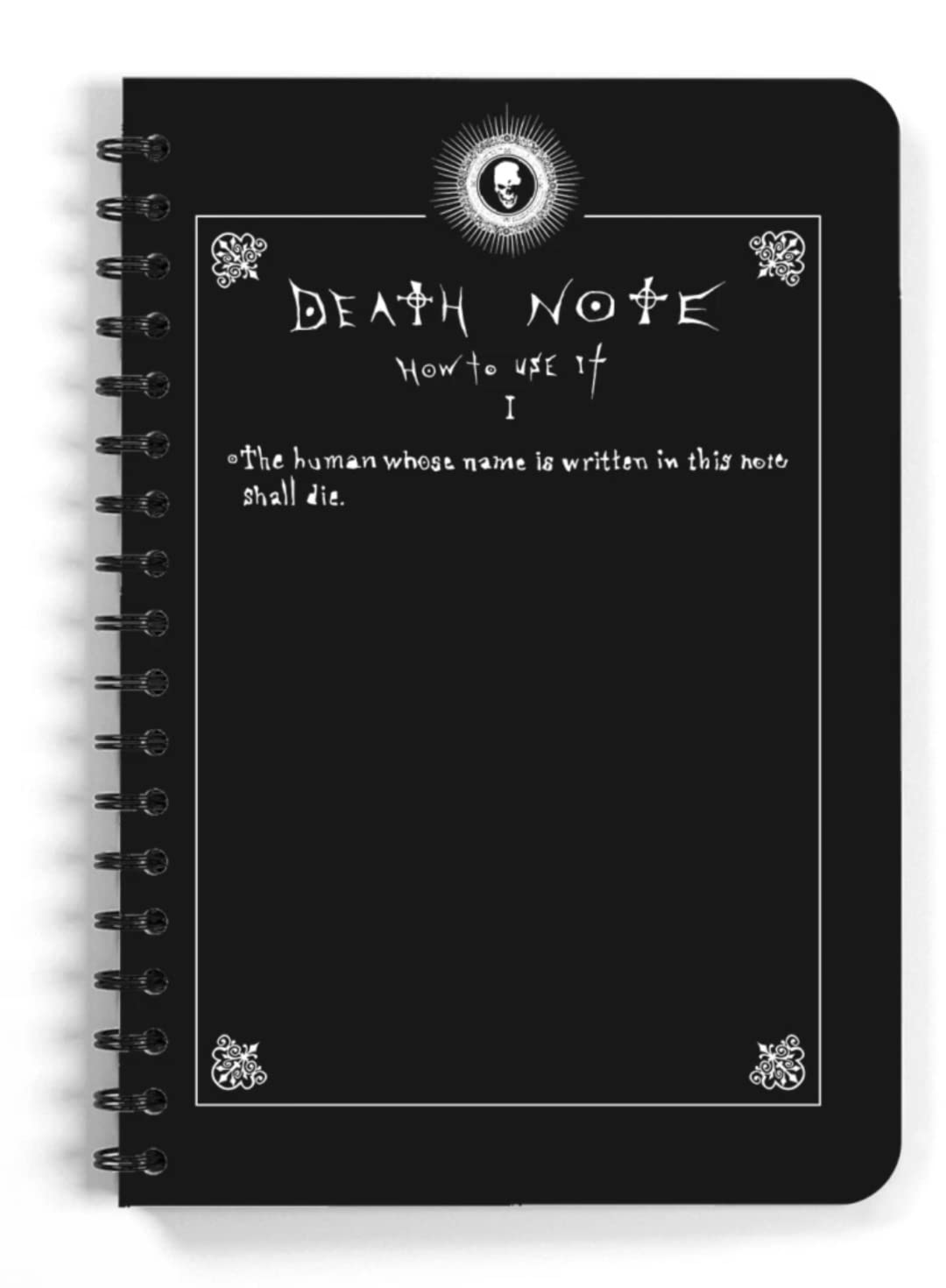 CRAFT MANIACS DEATH NOTE HOW TO USE IT 160 RULED PAGES A5 NOTEBOOK ...
