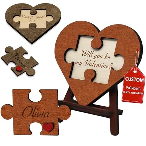 Amazon.com: Personalized Will You Be My Valentine Sign - Engraved ...