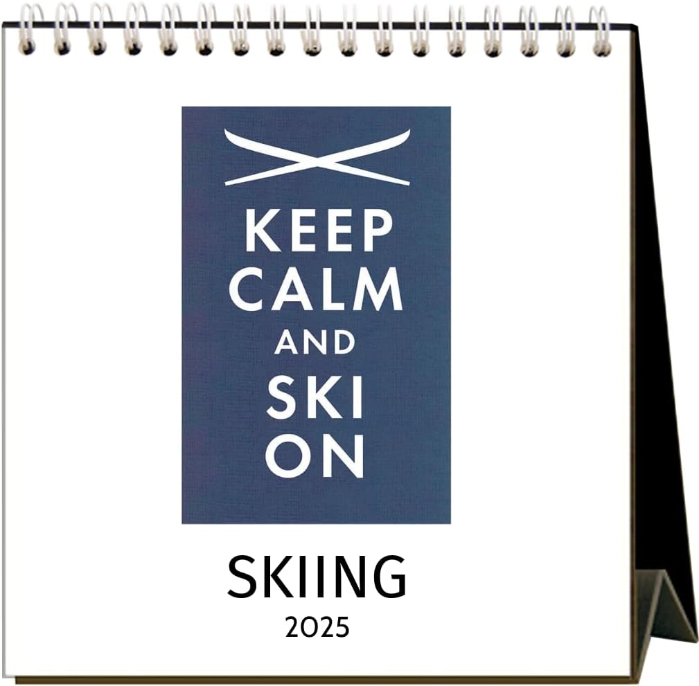 Amazon.com : 2025 Skiing Easel Desk Calendar : Office Products