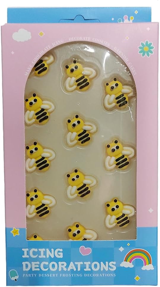Amazon.com: Edible Candy Bee Cake Decorations Dessert Sugar Sprinkles ...