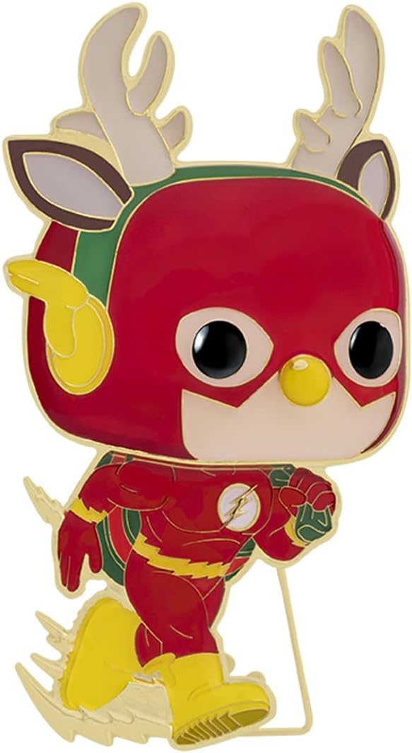 Amazon.com: Funko Pop! Pin: DC Super Heroes Holiday - The Flash Holiday ...