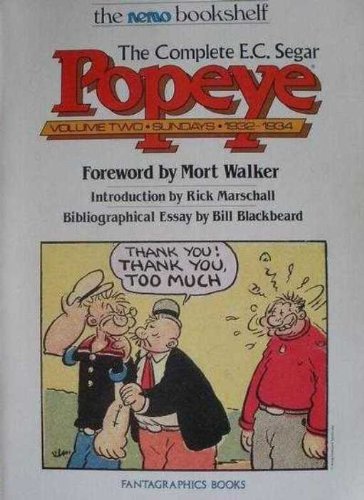 The Complete E.C. Segar Popeye, Vol. 2: Sundays, 1932-1934 (The Nemo ...