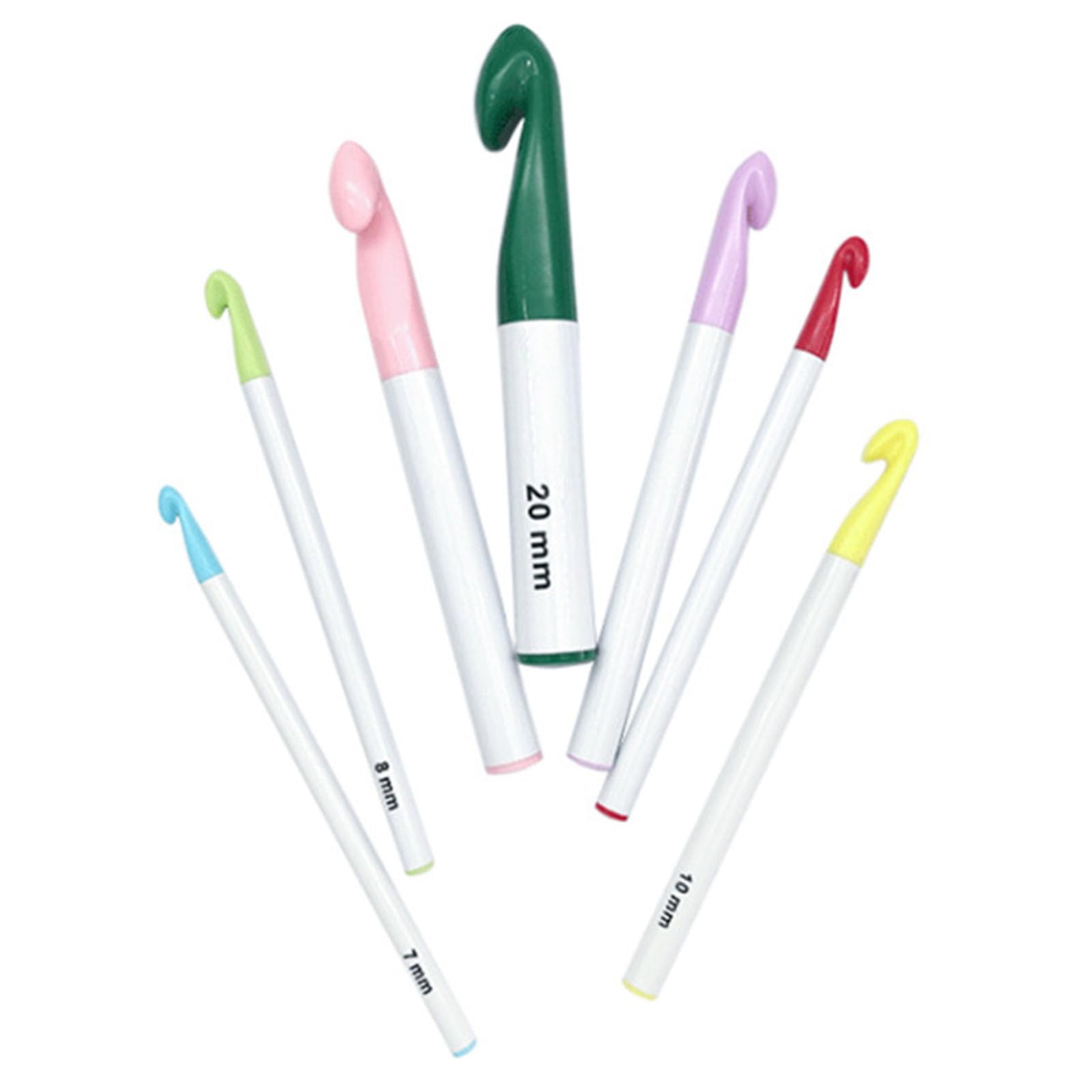 SSKHE 7 PCS Crochet Hooks Set,Large Sizes 7mm to 20mm,Ergonomic Crochet ...