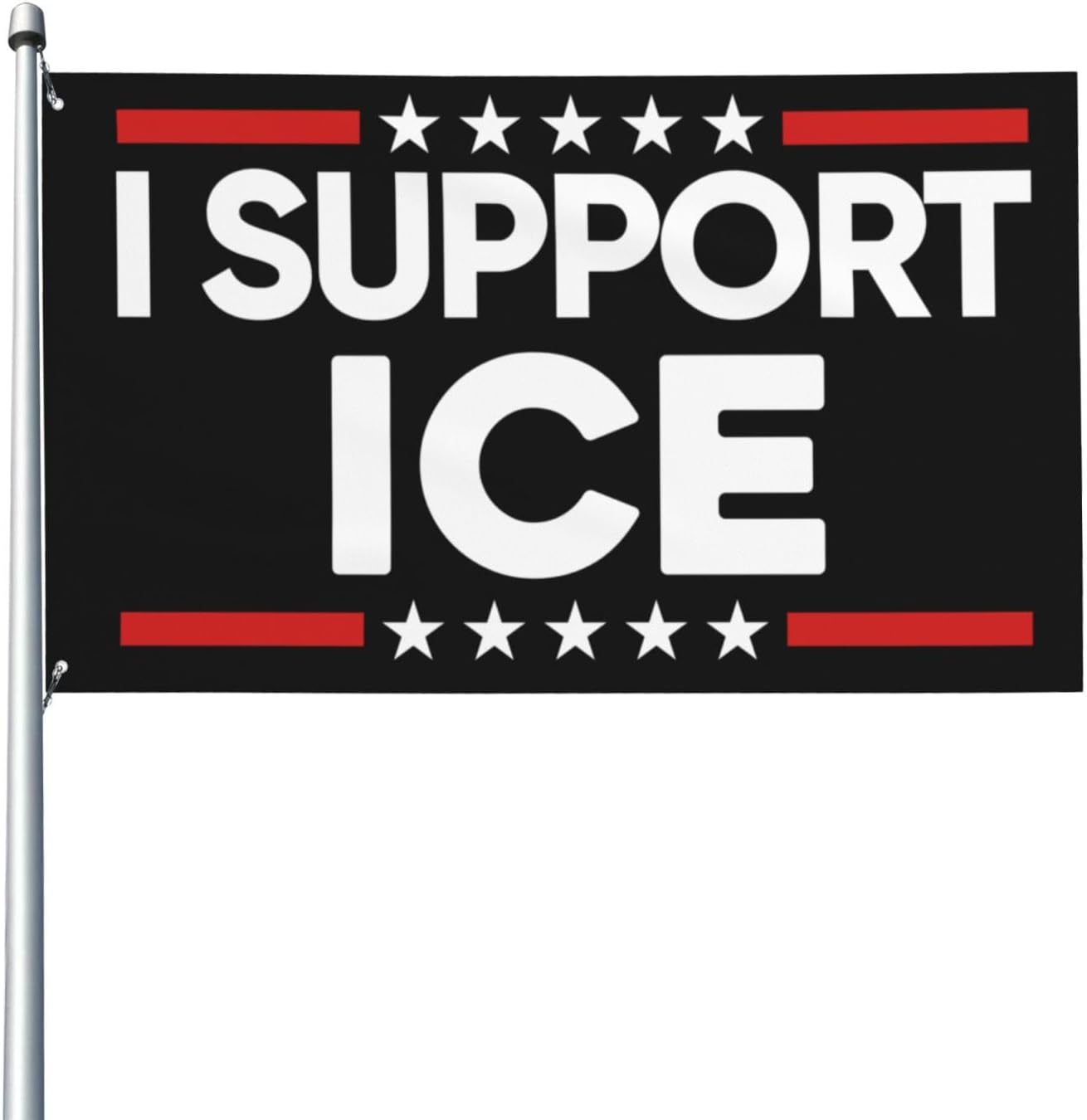 Amazon.com : POFEISI I Support Ice Flag 3x5 I Stand With Ice Flag Sign ...