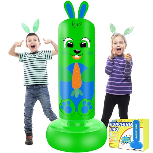 YORWHIN 66 Inch Inflatable Punching Bag for Kids, Free Standing Boxing ...