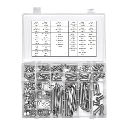 Snapklik.com : 388Pcs Metric Machine Screw Assortment Kit M5 M6 M8 M10 ...