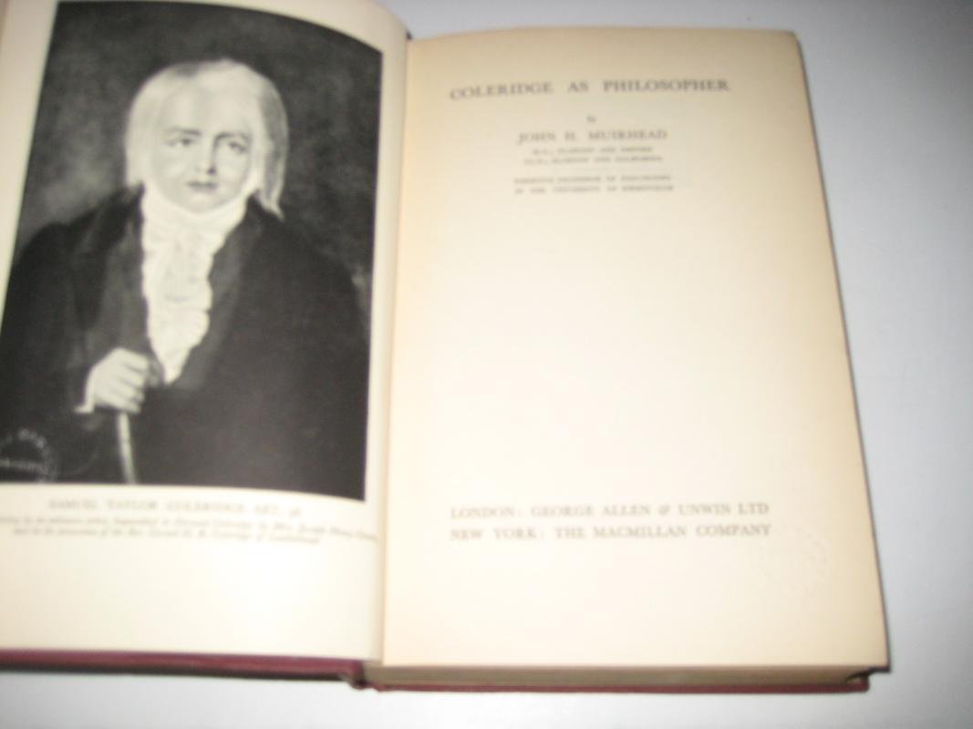 Coleridge as Philosopher : John H. Muirhead: Amazon.com.mx: Libros