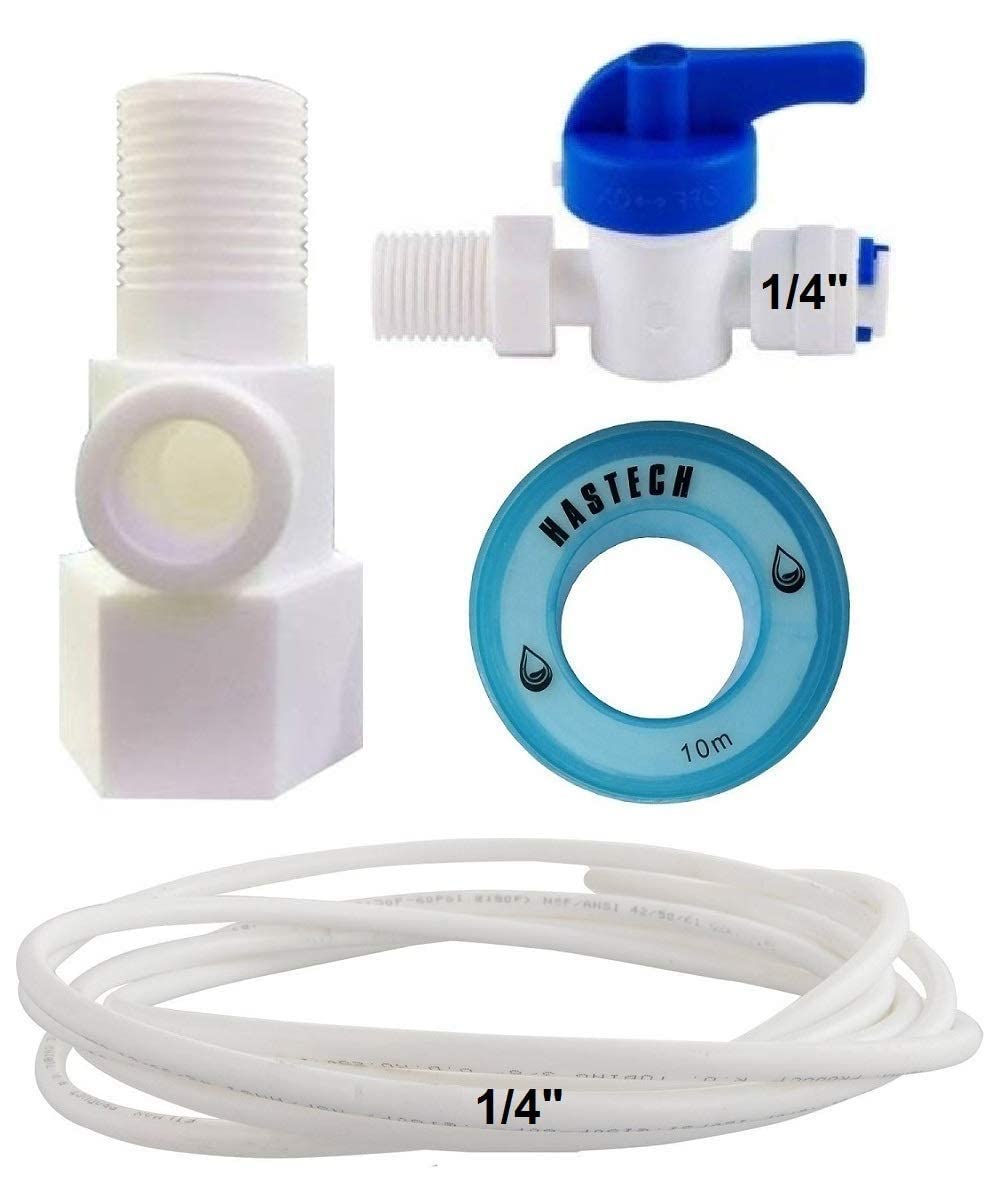 Plastic Inlet Valve/Connector, 1/4" 6Mm Push Fit Connection, Teflon ...