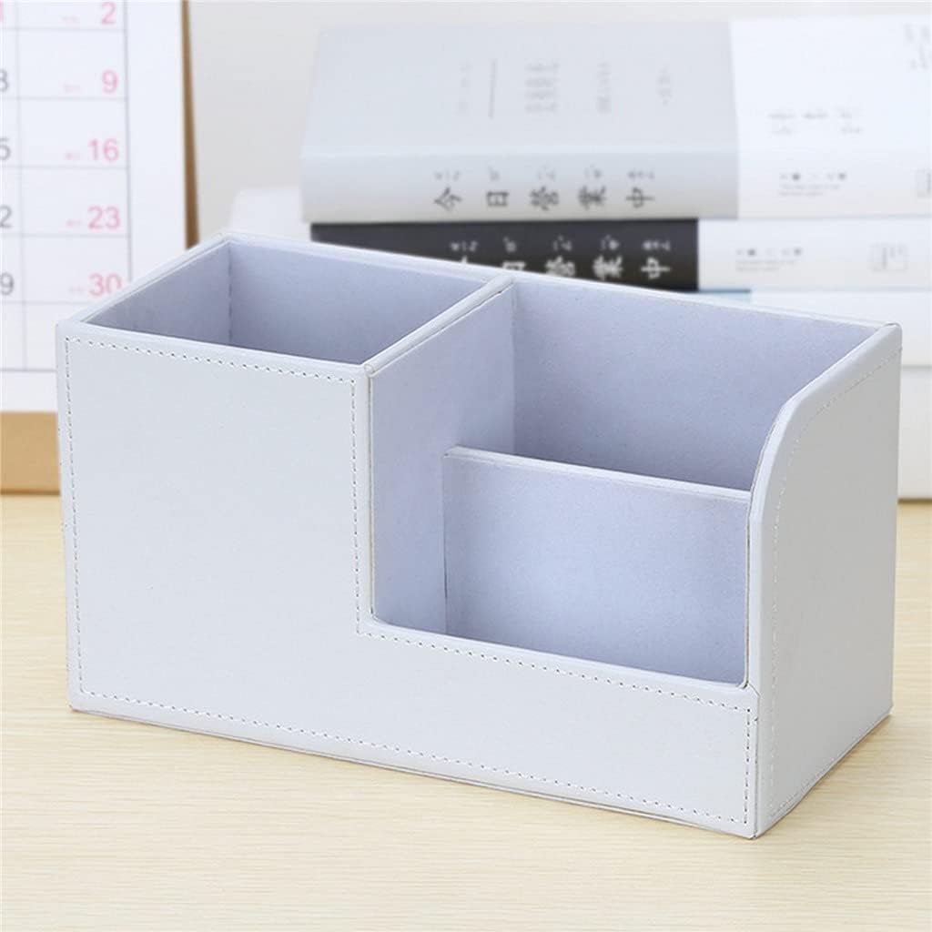 Amazon.com: N/A PU Leather Desk Organizer Pencil Pen Holder Caddy ...