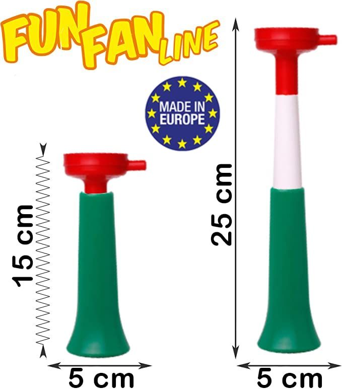 FUN FAN LINE – Pack x3 Plastic Trumpets/Vuvuzela stadium horn for ...