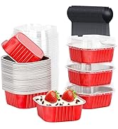 Amazon.com: LNYZQUS 10oz Mini Cake Tins With Lids 40 Pack, Aluminum ...