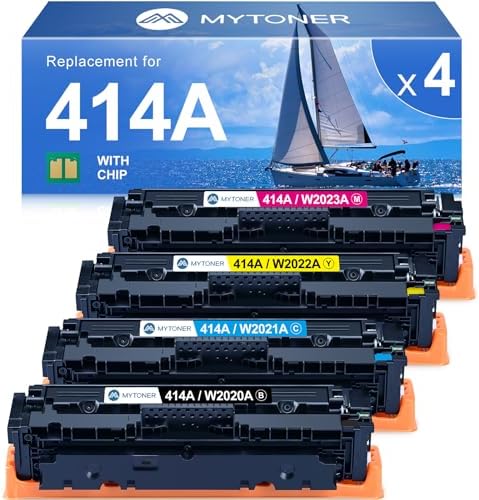 Amazon.com: 414A Toner Cartridge 4 Pack (NO CHIP) Compatible ...
