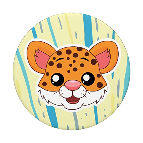 Leapord Jaguar Cheetah Cartoon Kids Cute Kawaii PopSockets Grip and ...