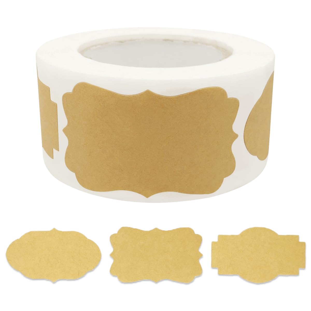 Snapklik.com : 300 Pcs Gift Tag Name Labels Stickers, Kraft Blank Self ...
